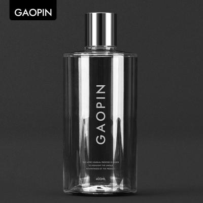 China 400ml Transparent Plastic Bottle PET Empty Shampoo Shower Gel Container for sale