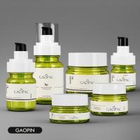 China 40ml 50ml 130ml Green Plastic Lotion Bottle Luxury Cosmetic Packaging Set for sale