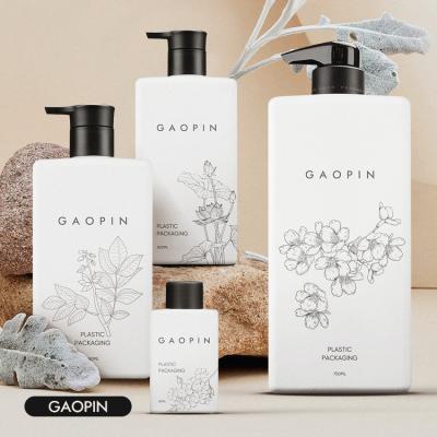China 60ml 300ml 350ml 750ml White Custom color White HDPE plastic pump shampoo lotion bottles for sale