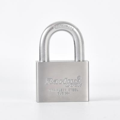China Rarlux Stainless Steel square Type Disc Padlock Anti-theft Safety Rust Proof Stainless Steel Padlock for sale
