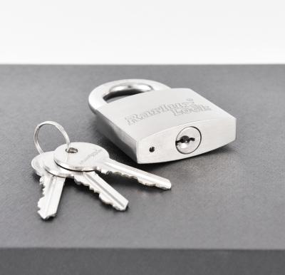 China Rarlux Custom Anti-Theft Durable Heavy-Duty 304 Stainless Steel Padlock with 3 Brass Keys Eco-Friendly for sale