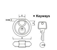 China Rarlux Heavy Duty Waterproof Anti-theft Stainless Steel Disc Door Padlocks Hot Sale Key Unlock Way Durable Keyed Door Locks for sale