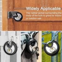 China Rarlux Waterproof Anti-Theft Stainless Steel Disc Padlock with Hardened Shackle 2 Brass Keys for Sheds & Gates-304SS Heavy Duty for sale