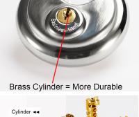 China Rarlux 90mm Hot Sale Disc Padlock Heavy Duty Waterproof Anti-theft Stainless Steel Round Disc Door Padlocks for sale
