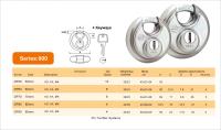 China Rarlux Hot Sale Disc Padlock Heavy Duty Waterproof Anti-theft Stainless Steel Round Disc Door Padlocks  for Storage, Gym, School for sale
