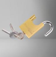 China Rarlux Chrome Plated Solid Padlock Shackle Protected Anti-cut Brass Padlock for sale