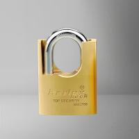 China Rarlux Chrome Plated Solid Padlock Shackle Protected Anti-cut Brass Padlock for sale
