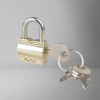 China Rarlux Solid Body Padlock Drum-shaped Side Opening Brass Padlock for sale