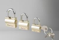 China Rarlux Solid Body Padlock Drum-shaped Side Opening Brass Padlock for sale