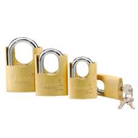China Rarlux Chrome Plated Solid Padlock Shackle Protected Anti-cut Brass Padlock for sale