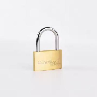 China Rarlux New Arrival Solid Padlock Brass Body Brass Cylinder Thin Brass Padlock for sale
