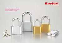 China Rarlux Trendy Style Solid Padlock Anti-theft Hardened Steel Shackle Sprung Brass Padlock for sale