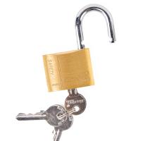 China Rarlux EUR050 50mm European Brass Padlock with 3 Brass Keys Durable High Safety Key Lock and Top Security Shackle for sale