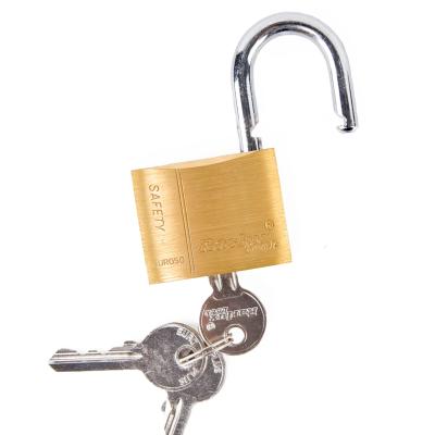 China Rarlux 40mm European Solid Brass Durable High Security Padlock with 3 Brass Keys-ISO9001 & ISO14001 Certified for sale