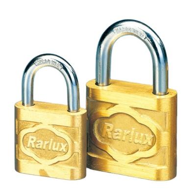 China Rarlux Durable High Quality Brass Padlock with 3 Keys ISO Certified Cast Hardened Master Lock Shackle for sale