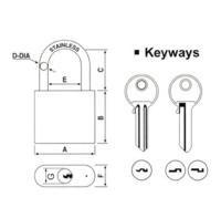 China Rarlux Durable High Quality Brass Padlock with 3 Keys ISO Certified Cast Hardened Master Lock Shackle for sale