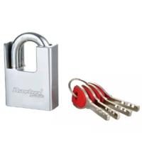 China Rarlux 40-70mm High Security Solid Padlock Body Plated Shackle Protected  Candado square  Brass Padlock for sale