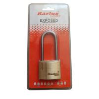 China Rarlux Long Shackle 50mm High Security Anti-cut Solid Material European Brass Padlock for sale