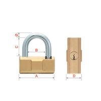 China Rarlux 30-80mm Standard Wide Application High Security Anti-theft Hammer Brass Padlock for sale