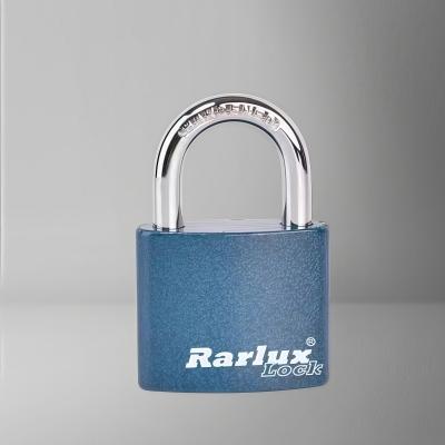 China Rarlux 38-75mm Padlock Iron Body Best Padlock Blue Plastic Painted Surface Iron Padlock with Brass Keys or Iron Keys for sale