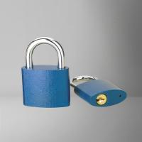 China Rarlux 38-75mm Padlock Iron Body Best Padlock Blue Plastic Painted Surface Iron Padlock with Brass Keys or Iron Keys for sale