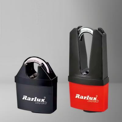 China Rarlux Waterproof Padlock Shackle Protected Disc Padlock with Plastic Cover High Safety 4 Keys 55mm,65mm Best Padlock for sale