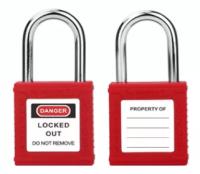 China Rarlux High Quality Top Security Industrial Insulation Safety Durable Plastic Lockout Tagout Padlock Solid Brass Cylinder Short for sale