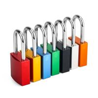 China Long Shackle 40mm Heavy Duty Industrial Safety Padlocks Outdoor Weatherproof Aluminum Keyed Alike School Gym Locker Colorful for sale