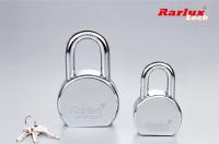 China Rarlux 55-80mm High Security Solid Padlock Anti-theft Round Type Steel Padlock Iron Padlock for sale