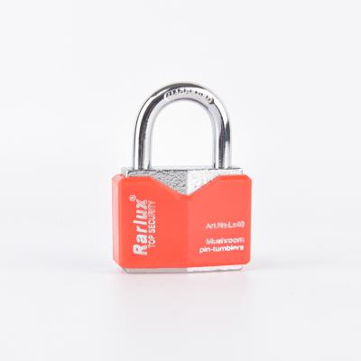China 40mm Chrome Plated Iron Padlock Solid Brass Cylinder Short Shackle Key Eco-Friendly Rhombic Type RARLUX LXCP40 for sale