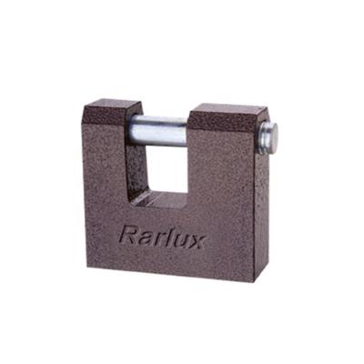 China Rarlux Industrial Safety Durable High Security Solid Iron Disc Padlock 60-70mm with Plastic Painted Body and 3 Pcs Vane Keys for sale