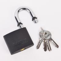 China Best Durable Solid Iron Padlock with Key Arc Type Design Plastic Painted Surface High Safety for sale