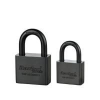 China Rarlux 40-70mm High Security Waterproof Solid Padlock Iron Body Electrophoretic Staining Black square Iron Padlock for sale