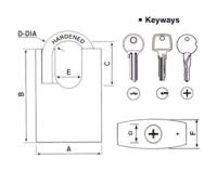 China Rarlux High Security Iron Body Solid Padlock Shackle Protected Cheap Price Iron Padlock for sale