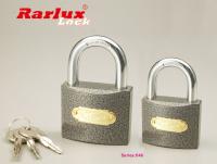 China Rarlux 32-75mm Cheap Price Durable High Safety High Quality Steel Padlocks Padlock Plastic Painted Cross Key Iron Padlock for sale