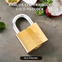 China Rarlux 20-75mm Security Padlock Eco-Friendly High Quality Gold Plated Iron Key Operated Industrial Safety for sale