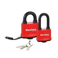 China Rarlux 50mm High Security Plastic Cover Padlock Waterproof Solid Iron Padlock Master Lock Steel Padlocks for sale
