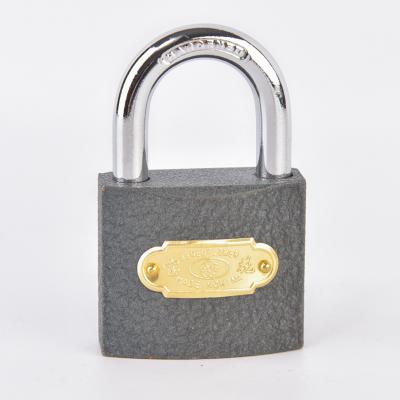 China Rarlux 20 25 32 38 50 63 75mm High Security Anti-theft 3 Steel Keys Full Brass Cylinder Grey Iron Padlock for sale