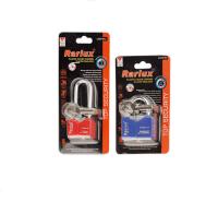 China Rarlux Eco-Friendly Multi-Size Short Shackle Solid Brass Cylinder Colorful Safety Padlock Hardened Steel Shackle Chrome Plated for sale