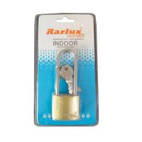 China Rarlux Iron Padlock with Long Shackle and Brass Painted Cylinder 3 Iron Keys Anti-Rust Easy Installation for sale
