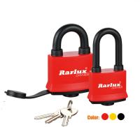 China High Security RARLUX Waterproof Windproof Padlock Steel Key Iron Material Solid Brass Cylinder Short Shackle Weatherproof Rubber for sale