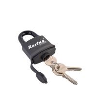China High Security RARLUX Waterproof Windproof Padlock Steel Key Iron Material Solid Brass Cylinder Short Shackle Weatherproof Rubber for sale
