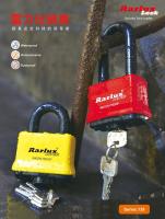 China High Security RARLUX Waterproof Windproof Padlock Steel Key Iron Material Solid Brass Cylinder Short Shackle Weatherproof Rubber for sale