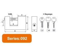 China Rarlux Manufacturer Wholesale Safety Heavy Duty Iron Padlock Colored Plastic Covered High Security Rectangular Padlock for sale