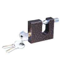 China Rarlux High Safety Iron Padlock Plastic Painted Rectangular Padlock for sale