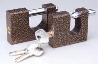 China Rarlux High Safety Iron Padlock Plastic Painted Rectangular Padlock for sale