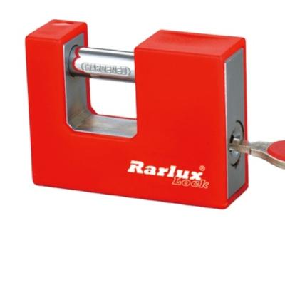 China Rarlux Best Sale Waterproof Padlock Plastic Covered Anti-cut Rectangular Padlock for sale