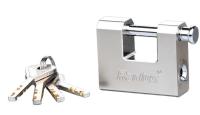China Rarlux High Quality  Nickel-plated Iron Anti-cut Padlock Vane Keys Rectangular Padlock for sale