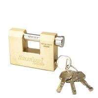 China Rarlux Heavy Duty Steel Shackle Solid Padlock D Type Candado Rectangular Brass Padlock for sale