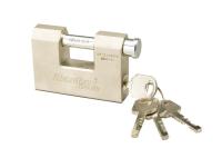 China Rarlux Heavy Duty Steel Shackle Solid Padlock D Type Candado Rectangular Brass Padlock for sale